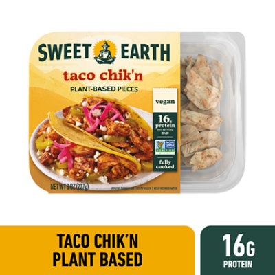 Sweet Earth Plant Based Shredded Seasoned Taco Chikn - 8 Oz - Haggen