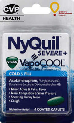 Vicks NyQuil Severe VapoCool Caplets - 4 Count - Haggen