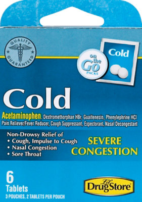 Lil Drug Store Severe Congestion Cold Relief Tablets - 6 Count - Safeway