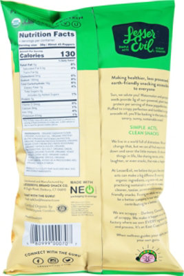 Lesser Evil Sour Cream Onion Sun Poppers - 4 Oz - Haggen