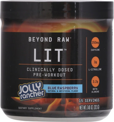 Beyond Raw Lit Pwdr Jolly Rnchr Blue Ras - 7.48 OZ - Kings Food Markets
