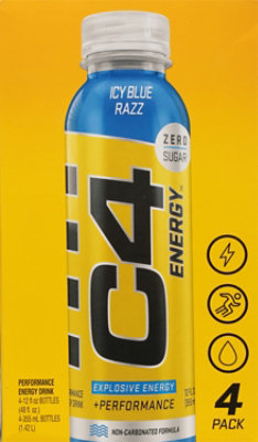 C4 Energy Rtd Icy Blue Razz - 4-12 FZ - Albertsons