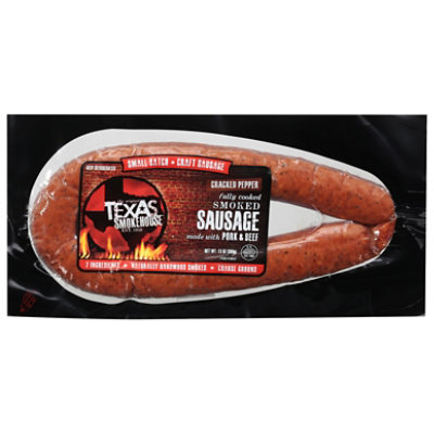 Texas Smokehouse Cracked Pepper Smoked Sausage Rope - 13 OZ - Albertsons