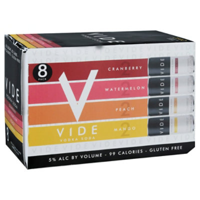 Vide Cktl Vodka Soda Variety - 8-12 FZ - vons