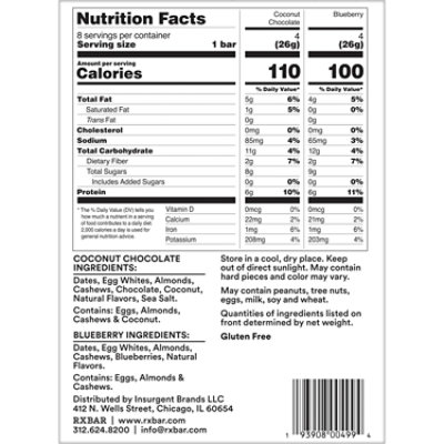 RXBAR Minis Protein Bar Variety Pack 2 Flavors 8 Count - 7.36 Oz - safeway