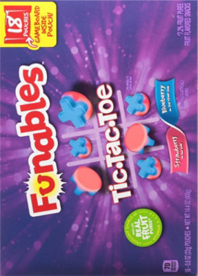 Funables Tic Tac Toe Strawberry/Blueberry Fruit Flavored Snacks Pouches ...