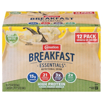 Carnation Breakfast Essentials High Protein Classic French Vanilla ...