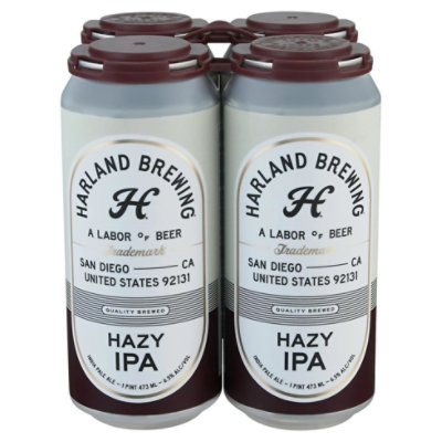 Harland Brewing Hazy Ipa Beer Cans - 4-16 Fl. Oz. - vons