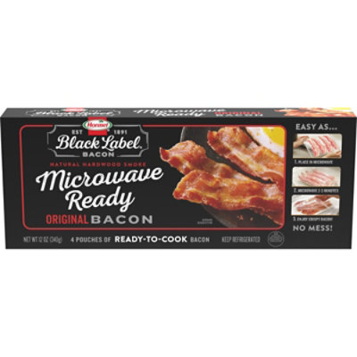 Hormel Black Label Bacon Microwave Ready - 12 Oz - vons
