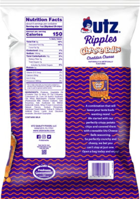 Utz Ripple Cheese Balls Flavored Chips - 7.75 OZ - Haggen