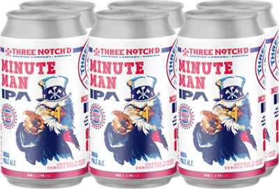 Three Notch'd Minute Man Ipa In Cans - 6-12 FZ - Haggen