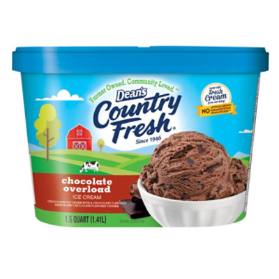 Dean's Country Fresh Ice Cream Chocolate Overload Scround - 1.5 QT - Haggen