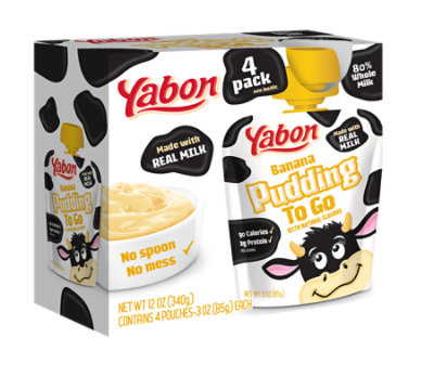 Yabon Banana Pudding To Go Squeezable Pouches - 4-3 OZ - safeway