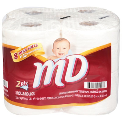 Md Bath Tissue 8 Mega Roll - 8 RL - haggen