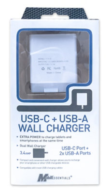 2-port 3.1 Usb Wall Charger Black - EA - jewelosco
