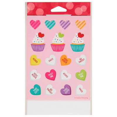 Cre Candy Heart Stickers - EA - safeway