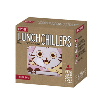 Set Of 4 Lunch Chiller Animals-cat - 1 LB - safeway