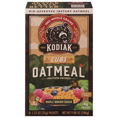 Kodiak Cubs Adventure Maple Brown Sugar Instant Oatmeal Packets Box - 9 ...