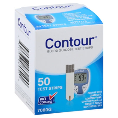 Contour Blood Glucose Test Strips - 50 CT - albertsons