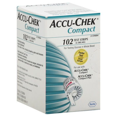 Accucheck Compact Test Strips - 102 CT - albertsons