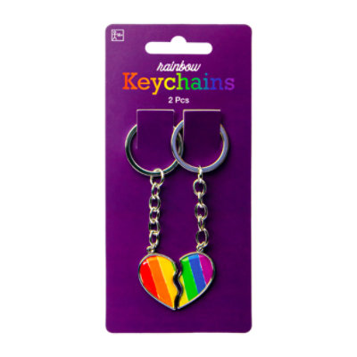 Ya Rainbow Heart Keychain - EA - safeway