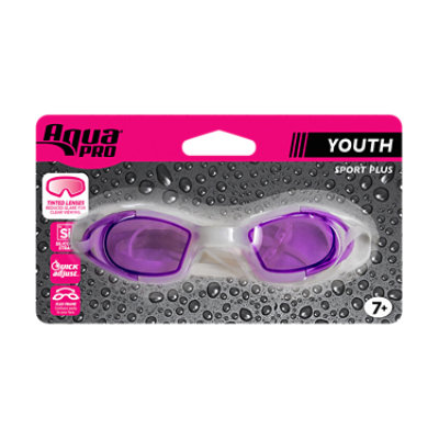 Aqua Sprt Yth Pro Goggle Prple - EA - safeway