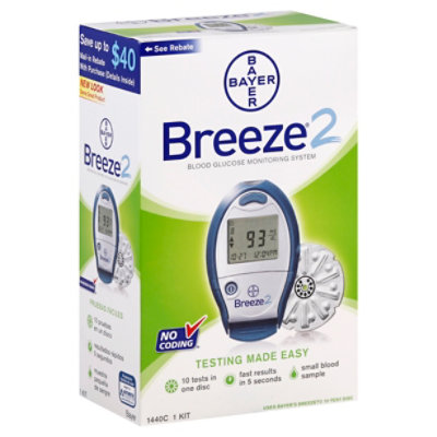 Breeze 2 Blood Glucose Monitoring System - EA - safeway