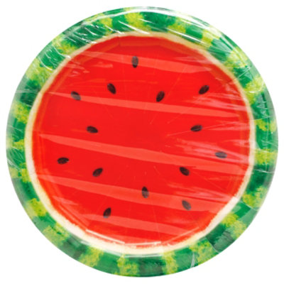Ssel Watermelon Dnnr Plates - 8 CT - safeway