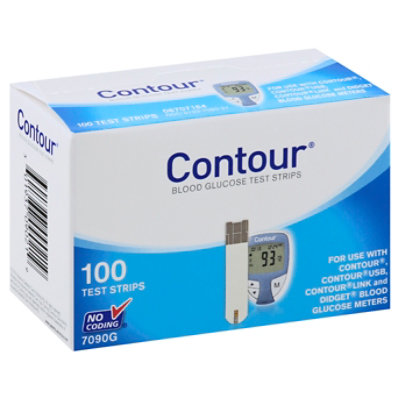 Contour Blood Glucose Test Strips - 100 CT - safeway