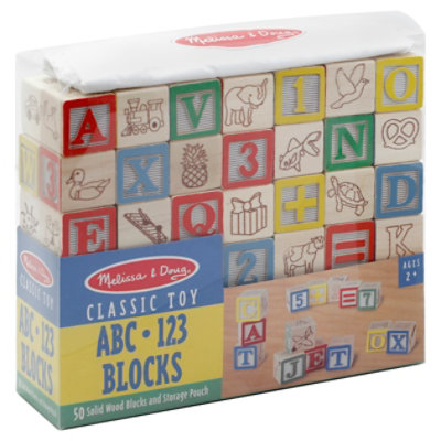 Melissa & Doug Wooden Abc/123 Blocks - EA - albertsons