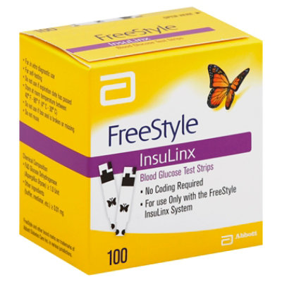 Freestyle Insulinx Blood Glucose Test Strips - 100 CT - Albertsons