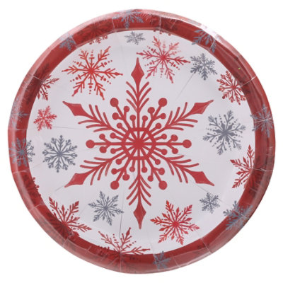 Ssel Snowflake Dinner Plates - 8 CT - safeway