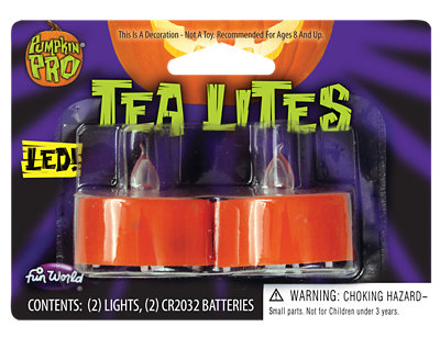 Orange Led Tea Lights 2 pk - EA - safeway