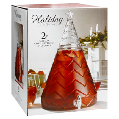 Holiday Comfort 2.15 Gallons Glass Beverage Dispenser - Each - Albertsons