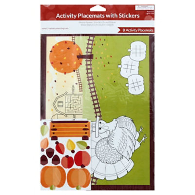 Creative Placemat Fall Scene Activity Kit - 8 CT - albertsons