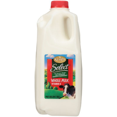Kemps Select Whole Milk Jug - 0.5 Gallon - Safeway