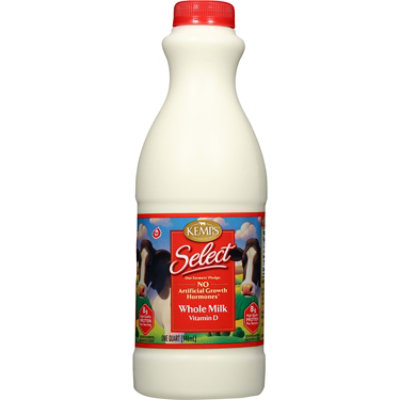 Kemps Select Whole Milk Quart - 32 Oz - Safeway