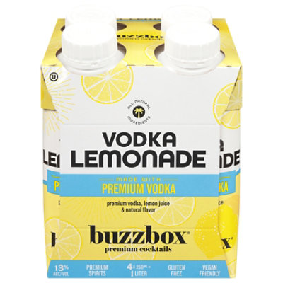 Buzzbox Premium Cocktails Vodka Lemonade - 4-200 ML - vons