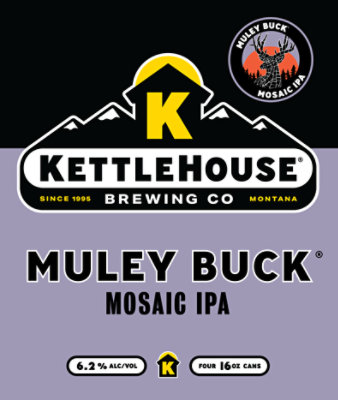 Kettlehouse Brewing Co. Mulley Buck Mosaic IPA Cans - 4-16 Fl. Oz ...