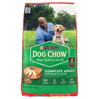 Purina Dog Chow Complete Adult With Real Chicken Dry Dog Food Bag - 42 ...