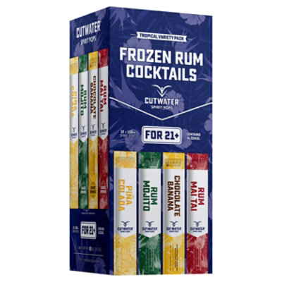 Cutwater Tropical Variety Frozen Rum Cocktails Spirit Pops - 12-100 Ml ...