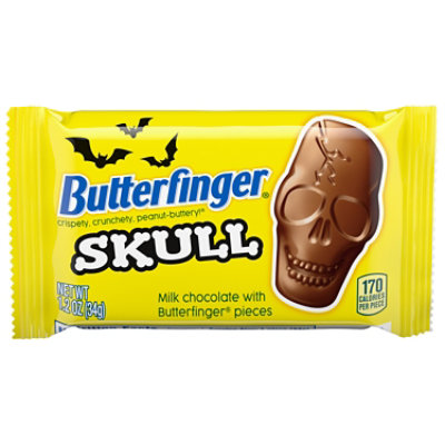 Butterfinger Skulls Milk Chocolate with Butterfinger Pieces - 1.2 Oz - vons