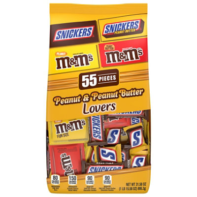 Snickers And M&M'S Peanut And Peanut Butter Lovers Variety Chocolate ...