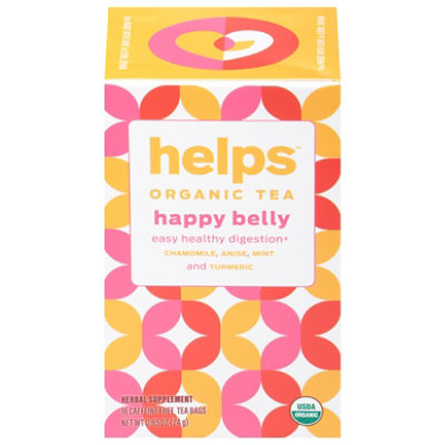 Helps Teas Happy Belly Organic Digestive Herbal Tea - 16 Count - tomthumb
