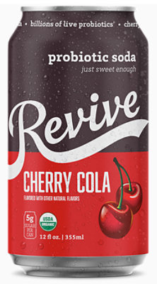 Revive Cherry Cola Probiotic Soda - 12 Fz - safeway