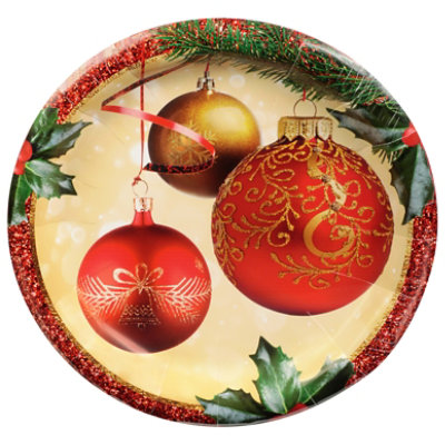 Signature SELECT Shining Ornaments Dinner Plate - 8 Count - safeway