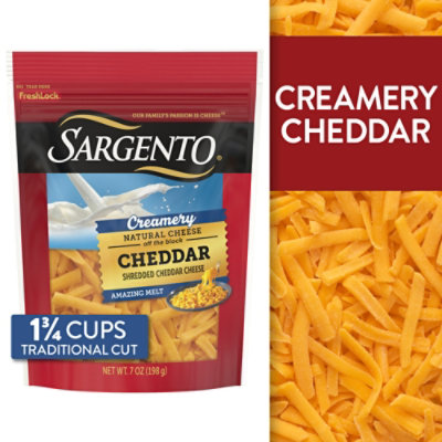 Sargento Creamy Shredded Cheddar Cheese - 7 Oz - safeway