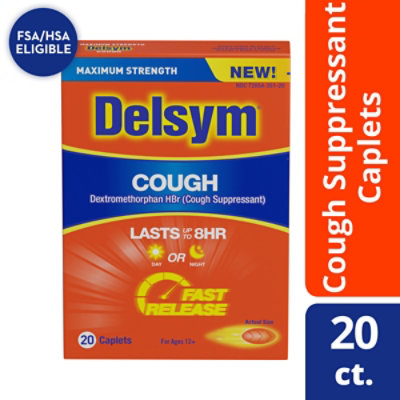 Delsum Cough Caplets - 20 Count - safeway