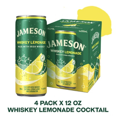 Jameson Lemonade in a Can - 4 - 12 Fl Oz - jewelosco