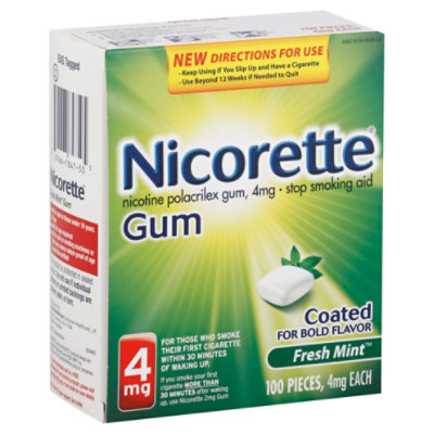 Nicorette Gum Fresh Mint 4mg - 100 Count - vons